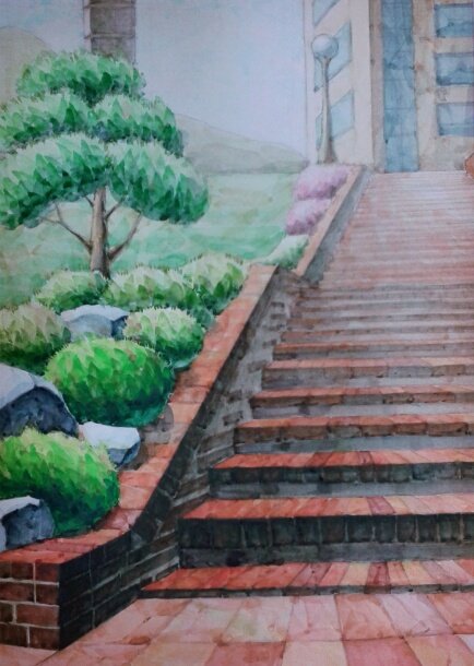 기장미술학원 아트탑 미술학원 중학생 `풍경 수채화 입니다 한국조형예술고등학교 입시 예고 입시 네이버 블로그