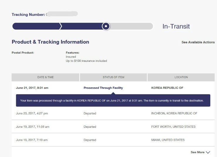 미국에서 우체국usps 발송 택배우편물 배달조회방법 네이버 블로그