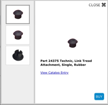 187. 레고 고무 커피콩(Lego 24375 or 6139223, Technic, Link Tread Attachment ...