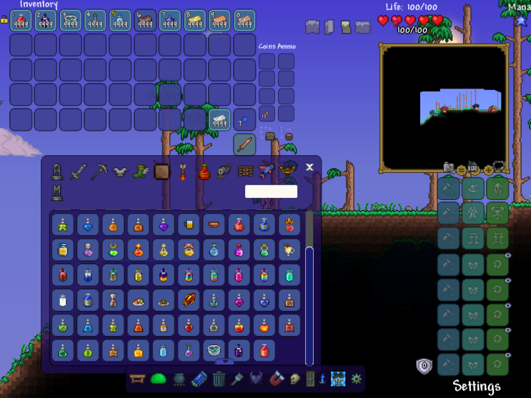 [테라리아 TOP 7 모드 소개] 7, Cheat Sheet Mod(치트 시트 모드) : 네이버 블로그