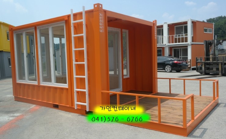 천안아산 가인컨테이너 3 6 데크형 방갈로주황 네이버 블로그