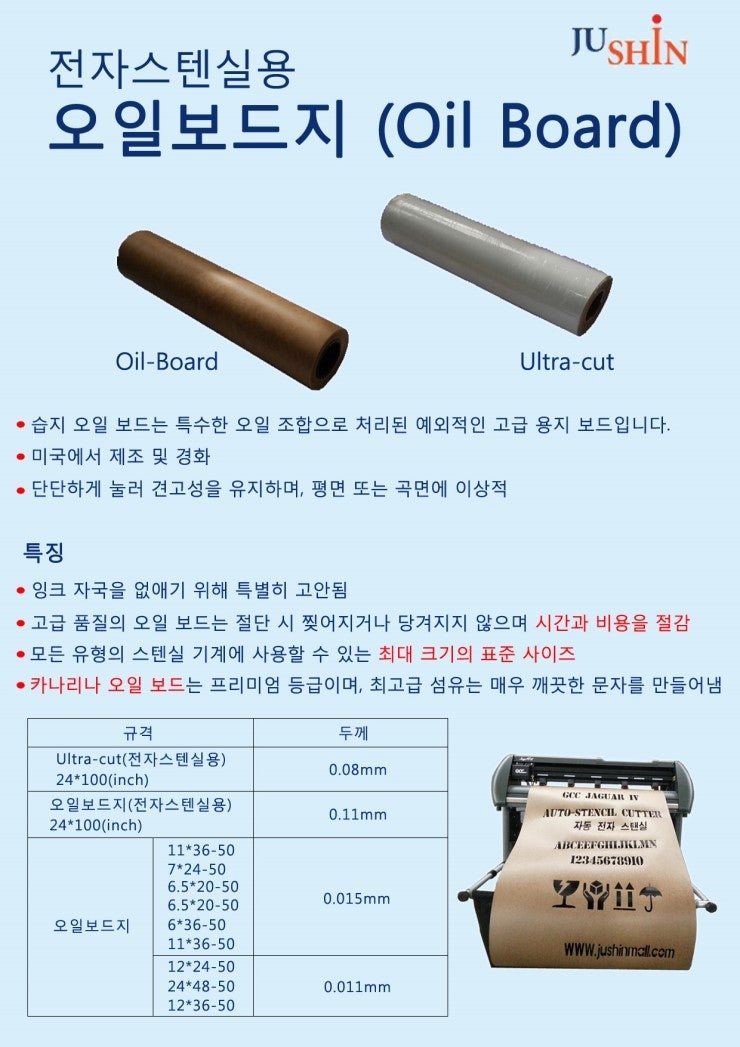 MARSH OIL BOARD 카탈로그 수정 Ultra-Cut Polyethylene Film Oiled Stencil Board ...