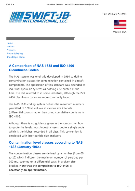 OIL CLEANLINESS - ISO 4406 vs NAS1638 : 네이버 블로그