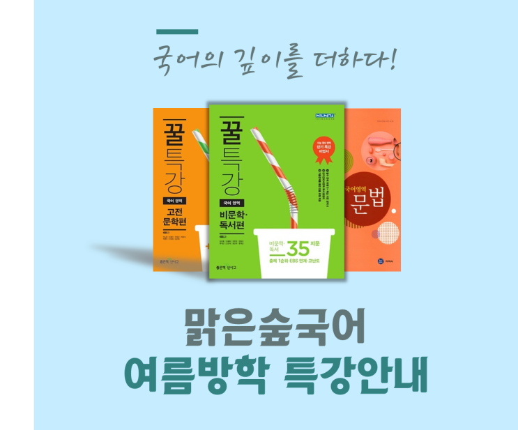 여름방학 특강시간표 서초 반포 맑은숲국어 2017년 여름방학 특강 시간표 안내 문법 고전문학 비문학 특강안내 네이버 블로그