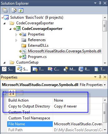 Visual Studio - 다중 폴더에 포함된 파일들에 대한 "Copy to Output Directory"를 한 번에 ...