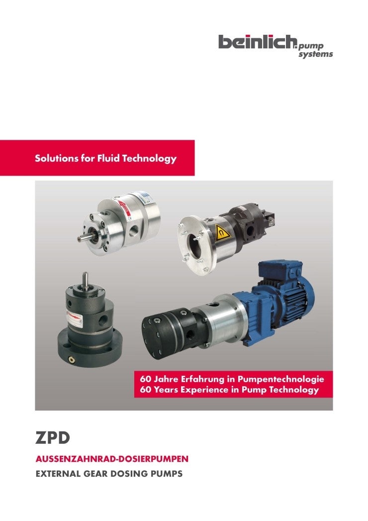 BEINLICH-PUMP-SYSTEMS ZPD-TYPE EXTERNAL-GEAR-DOSING-PUMP BEINLICH-PUMP ...
