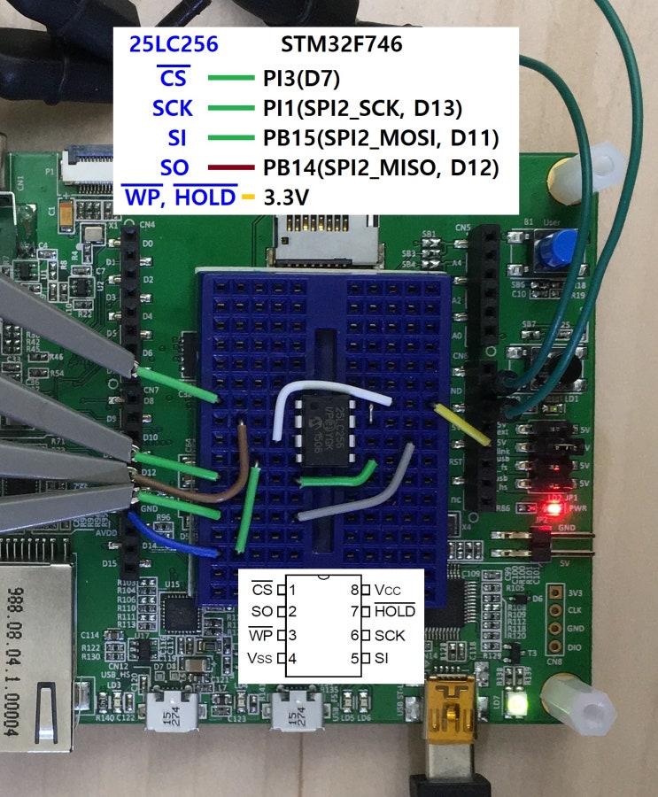 SPI 통신 (STM32F746, 25LC256 EEPROM) : 네이버 블로그