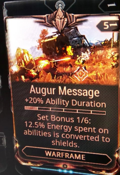 [WARFRAME/워프레임] 세트 모드/세트 피스 모드(Set Piece MOD), '어거 메시지(Augur Message)' : 네이버 블로그