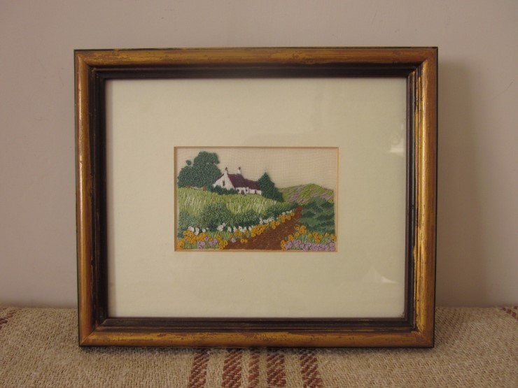 빈티지 영국 시골 코티지 풍경 손자수 액자 : 네이버 블로그