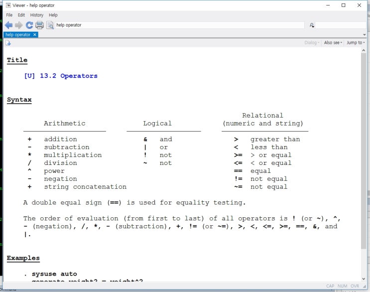 [Stata] 거의 모든 명령어에 붙는 if와 in : 네이버 블로그