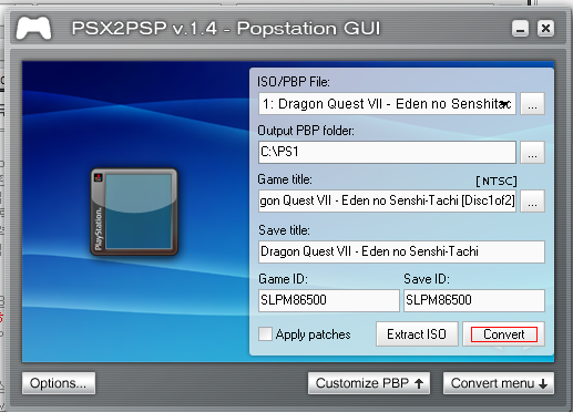 psp에뮬 pbp 파일에서 iso 파일 추출하는 PSX2PSP v1.4.2 : 네이버 블로그