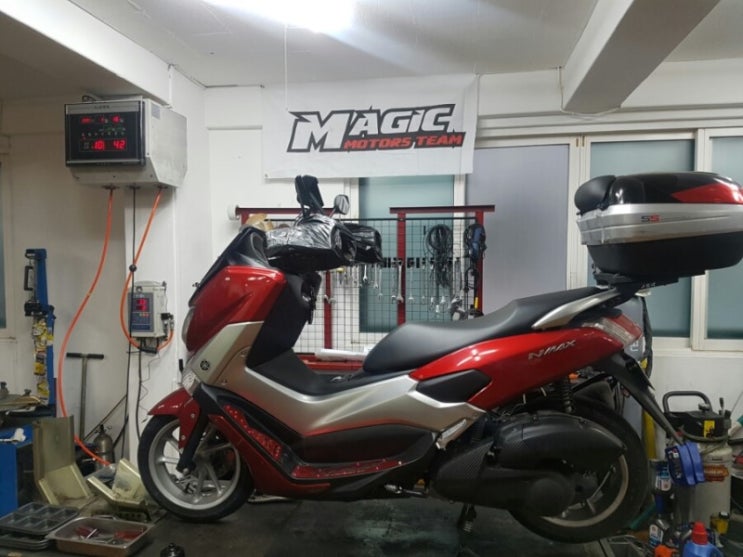 신대방 야마하 전문점 매직모터스 Nmax Nmax125 Msr 머플러 카본 420000 원 촉매 포함 구조변경서류포함 장착비포함