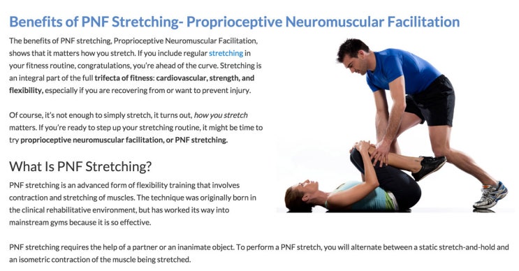 PNF스트레칭 고유수용성 신경근 촉진 스트레칭 : 네이버 블로그