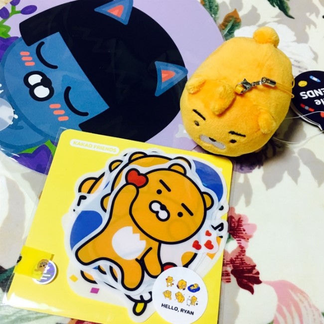 [카카오프렌샵] 라이언리틀프렌즈인형,수줍네오 부채,라이언투명스티커 후기 : 네이버 블로그