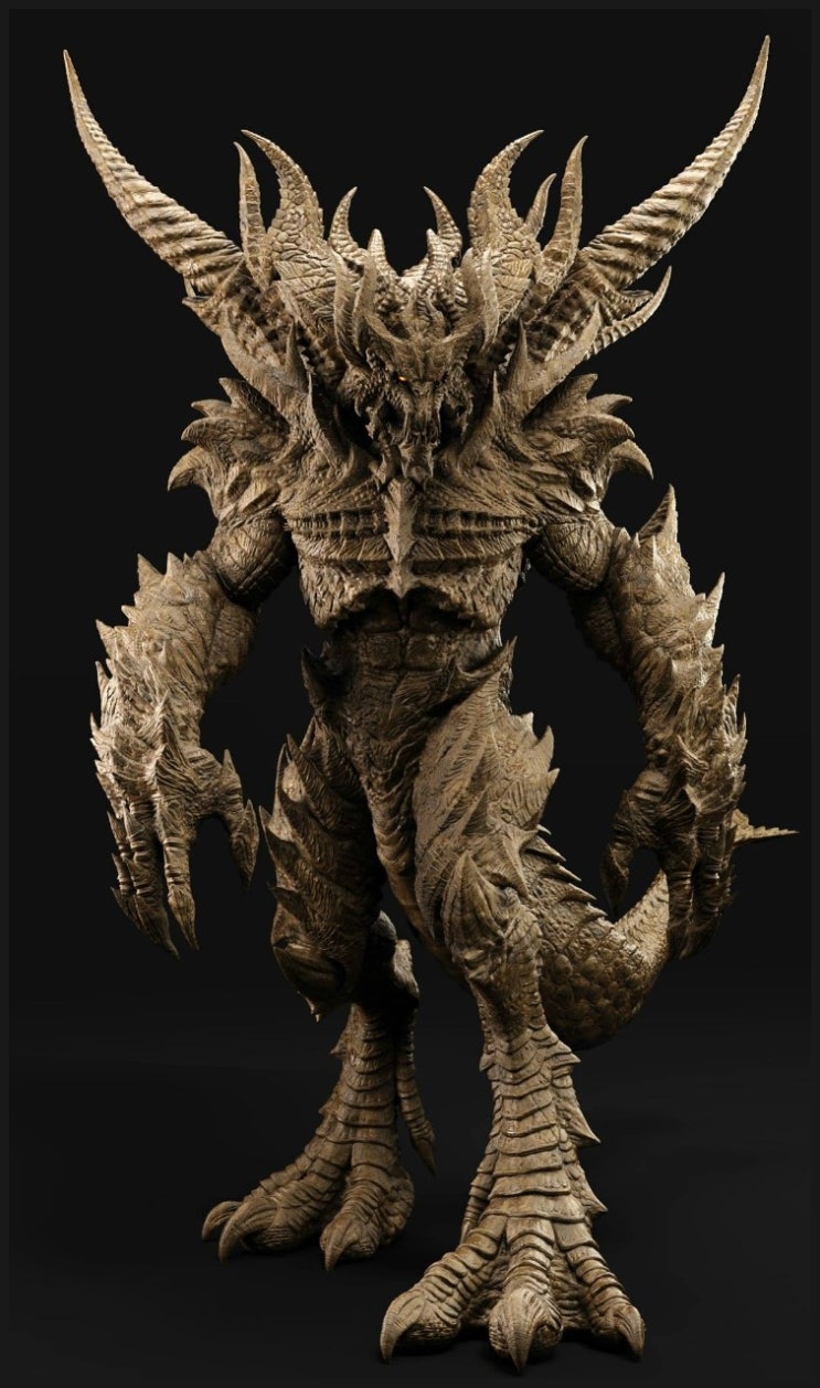 Zbrush & Keyshot, Demon W.I.P. modelling. : 네이버 블로그