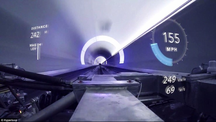 시속 496km, 하이퍼루프원 고속 주행시험 성공 VIDEO: Hyperloop tests its 'passenger pod ...