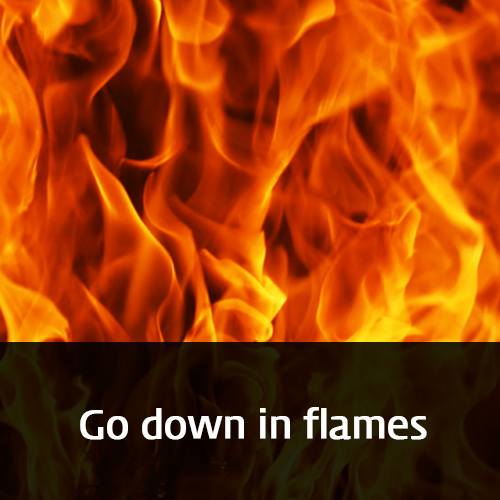 Go down in flames: 파멸하다 [Idiom 예문] : 네이버 블로그