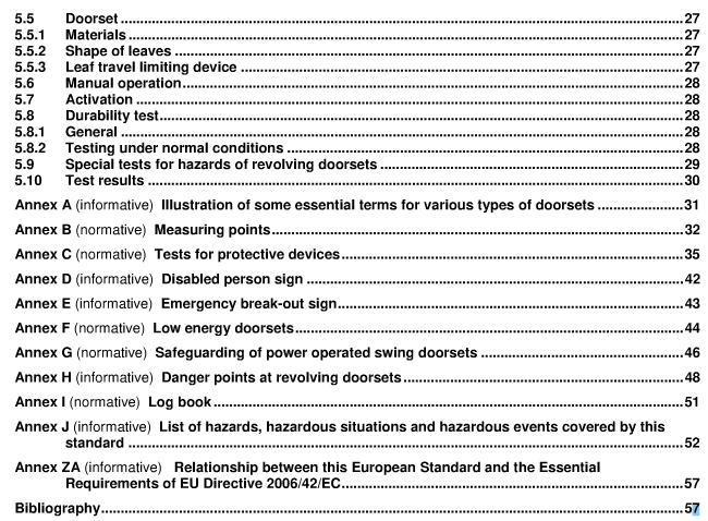 EN 16005:2012 자동도어 Power operated pedestrian doorsets - Safety in use ...