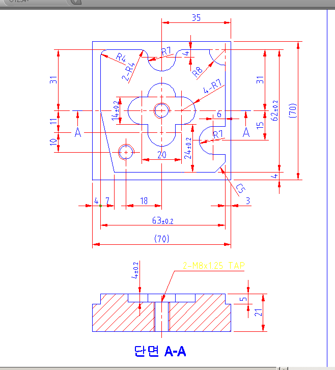 마스터캠 캐드 머시닝센터 위아 Mct Cad Cam 2d 모델링 및 Nc 프로그래밍 컴퓨터응용밀링기능사 컴퓨터응용가공산업기사 기계가공기능장 자격증 기술 교육 O0816