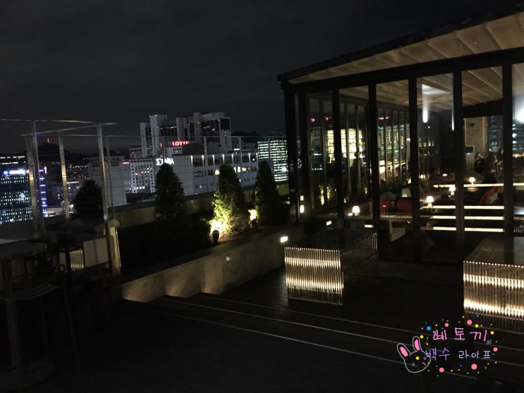 [명동 술집] 분위기 좋은 루프탑 바 라운지'L7호텔 루프탑 플로팅 (roof top bar floating)' (위치 ...