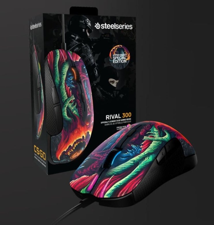 steelseries RIVAL 300 CS:GO Hyper Beast 스틸시리즈 라이벌300 카스글옵에디션 하이퍼비스트 ...