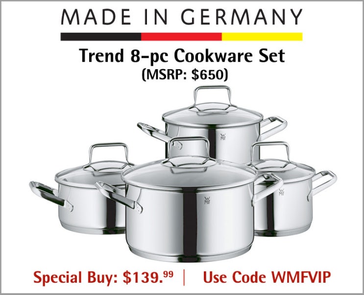[WMF] VIP SALE/ MADE IN GERMANY/ TREND 8-PC COOKWARE SET/ WMF 트렌드 8피스 ...