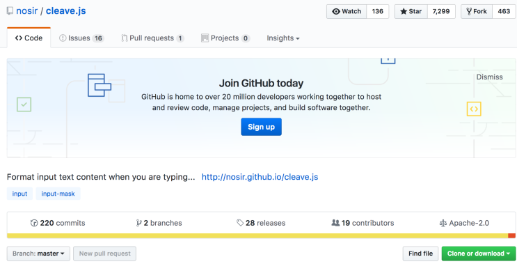 JavaScript input form 프레임워크 Cleave.js 사용방법 예제 소스 : 네이버 블로그