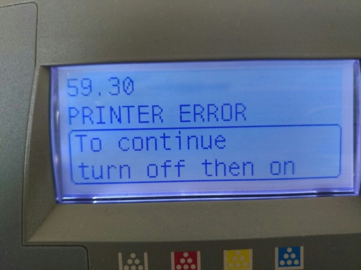 hp 컬러레이저젯 5550 59.30 PRINTER ERROR To continue turn off then on 수리 ...