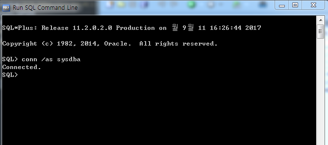 SQL*Plus, Oracle Run SQL Command 실행, 설정방법 : 네이버 블로그
