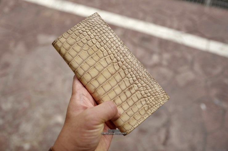 vintage beige alligator long wallet/악어가죽지갑/악어장지갑/선물용지갑 : 네이버 블로그