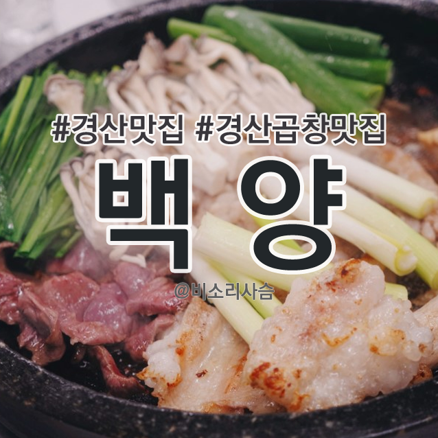 경산 맛집 경산 곱창 맛집 백양 왕십리돌곱창 소주 한잔★ 네이버 블로그