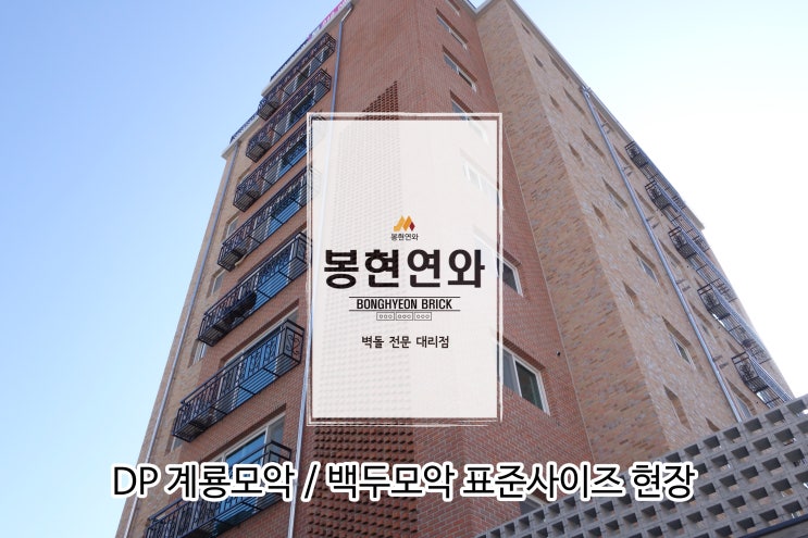 점토벽돌 추천 Dp 백두모악 계룡모악 표준사이즈 현장 치장벽돌 적벽돌 남양주 점토벽돌파는곳 네이버 블로그