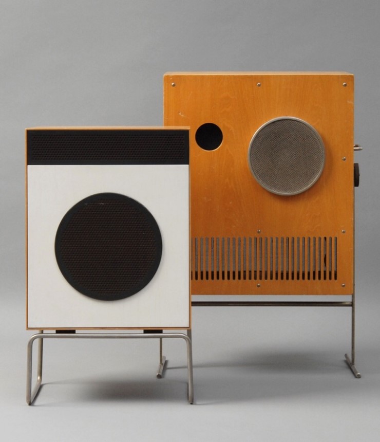 Braun Speaker L2 (1958) and Studio Loudspeaker with amplifier VS 1-32 ...