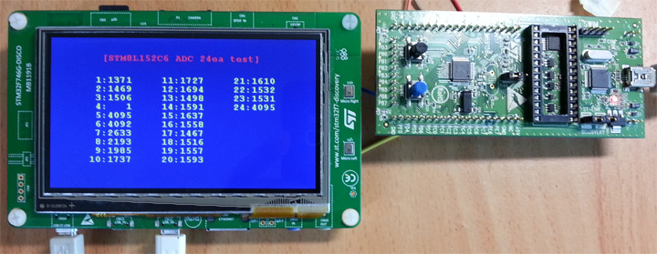 STM8, STM8L... ADC 24ea test... 성미시리얼 : 네이버 블로그