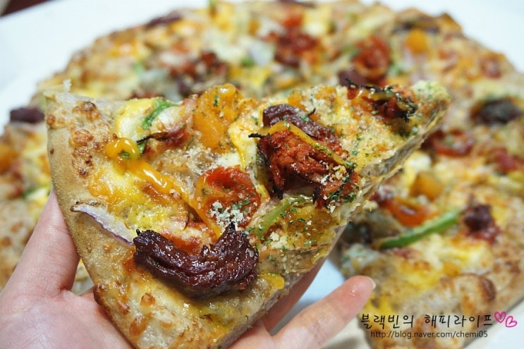 도미노 피자 슈퍼시드 앤 스테이크 맛있어요 네이버 블로그