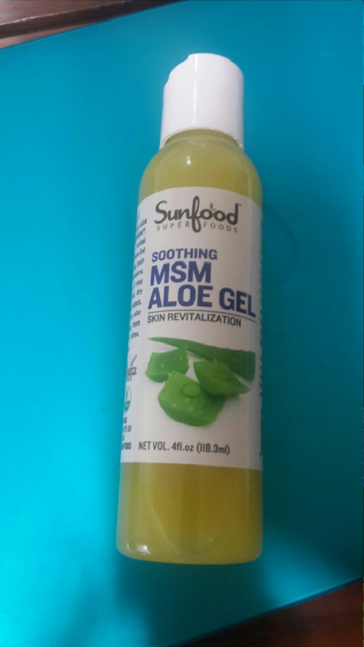 MSM Aloe Gel 알로에겔, sunfood, 아이허브 : 네이버 블로그