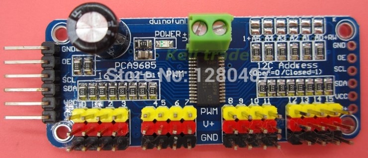 [제품] 저렴한 아두이노용 16채널 서보 제어 보드 PCA9685 - $1.5 - 16 Channel Robot Servo ...