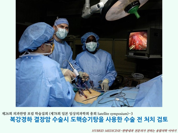 복강경하 결장암 수술시 도핵승기탕을 사용한 수술 전 처치 검토 제26회 외과한방 포럼 학술집회 네이버 블로그