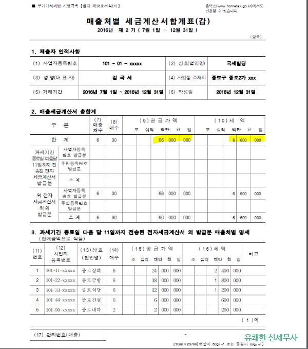 부동산임대업 일반과세자 부가가치세 계산방법신고서 작성방법★양재 세무사 네이버 블로그