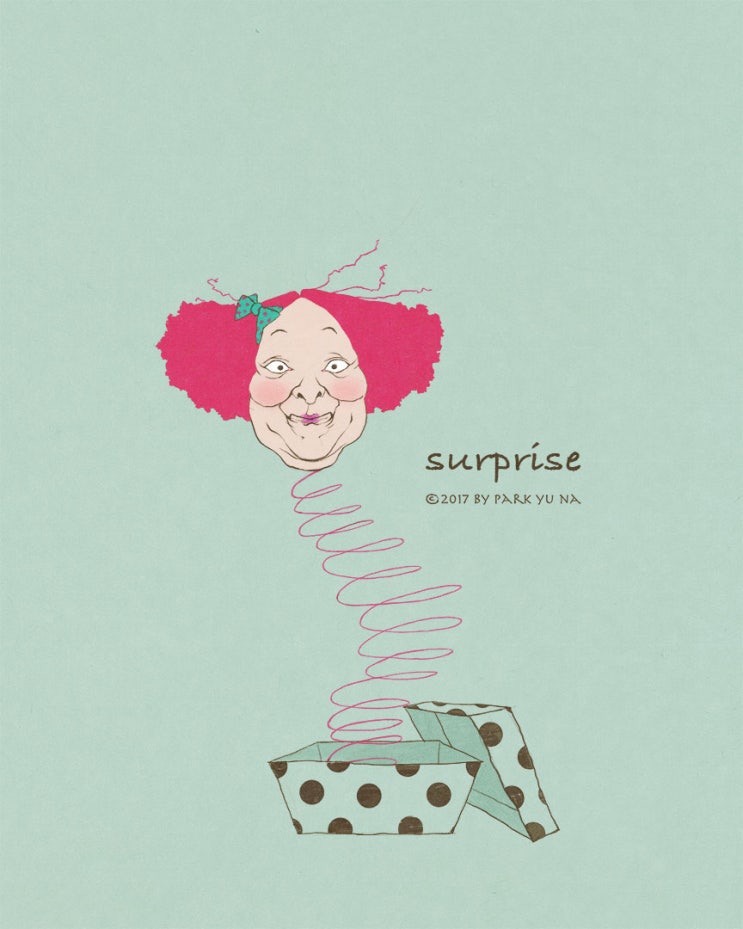 서프라이즈 웃긴 재밌는 얼굴 일러스트 깜짝선물 스프링 일러스트 그림surprise Fun 네이버 블로그
