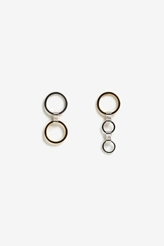 원형모티브가 죄우 다르게 매치된 언발런스 귀걸이 Twin circle earring | 모드곤 modgone : 네이버 블로그