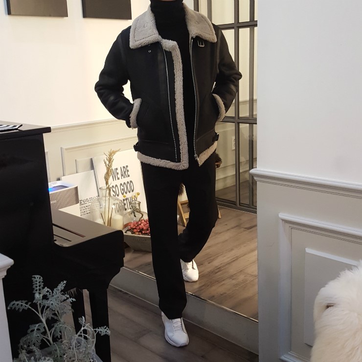 남자 무스탕 코디터틀넥롱와이드팬츠로스트가든 롤링탭 유뱅의 데일리룩 블로그 네이버 블로그