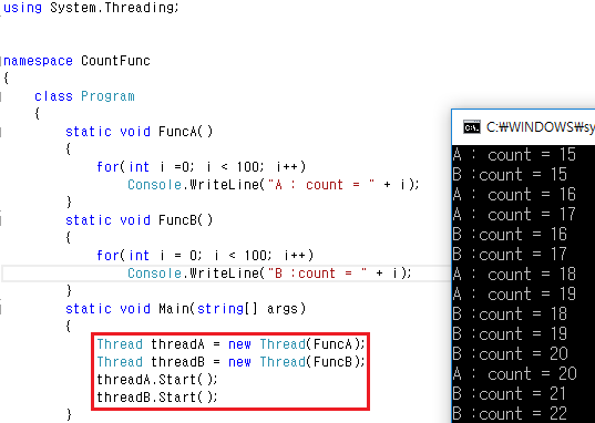 [C#] 스레드 - using System.Threading, 스레드 사용방법, Sleep(), 스레드 일시정지와 재개 ...