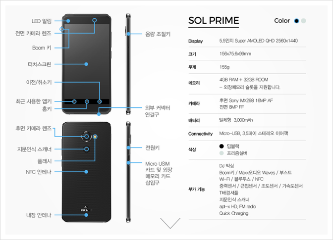 알카텔 솔프라임 (Sol Prime) 스펙 살펴보기, 개인적 의견 : 네이버 블로그
