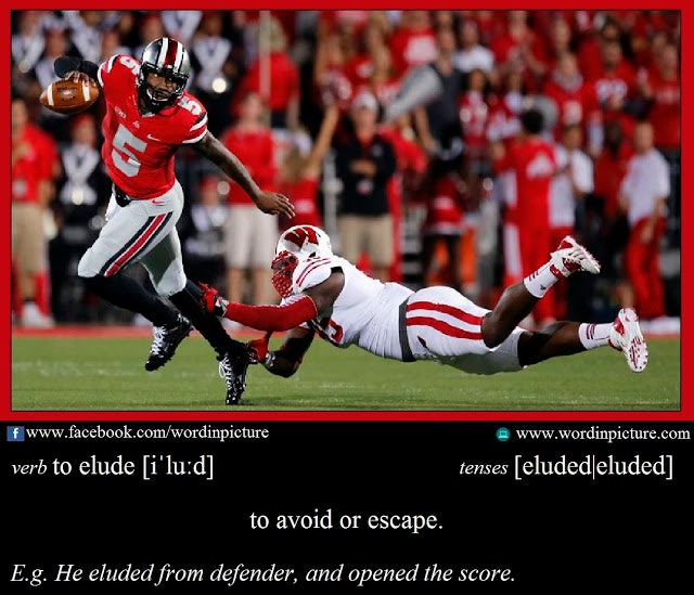 그림으로배우는영단어. elude (교묘히) 피하다[빠져나가다] : 네이버 블로그
