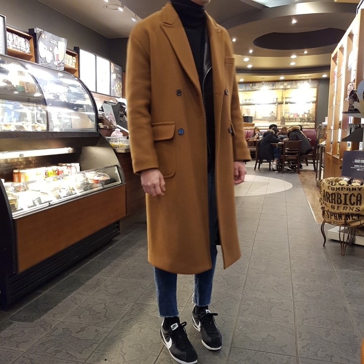 남자 카멜롱코트 코디라이더자켓터틀넥밑단컷팅진코르테즈 유뱅의 데일리룩 블로그 네이버 블로그