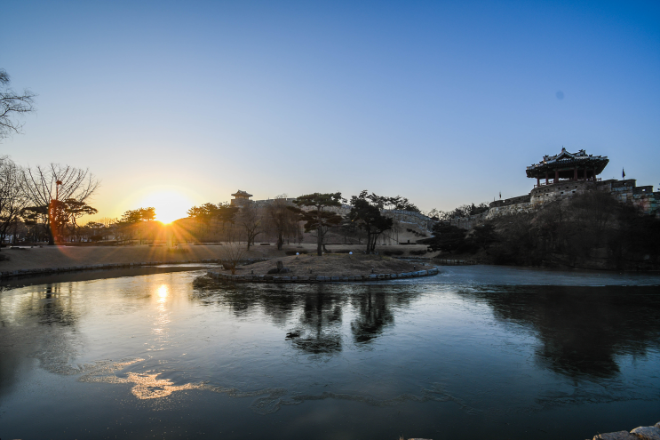 수원화성(동북포루)에서 아침 일출을 (with 방화수류정) : 네이버 블로그