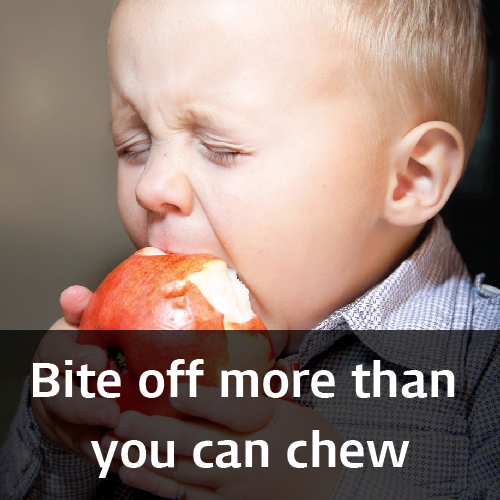 Bite off more than you can chew : 분에 넘치는 일을 하다 [원어민 영어표현] : 네이버 블로그