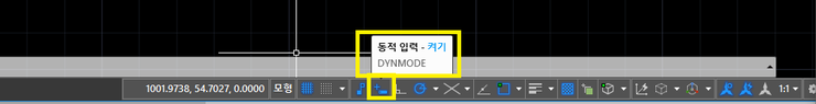 좌충우돌 오토캐드(AutoCAD) 기초 인강 독학 - 044. 동적 입력(dynamic input) dynmode 명령어 강좌 ...