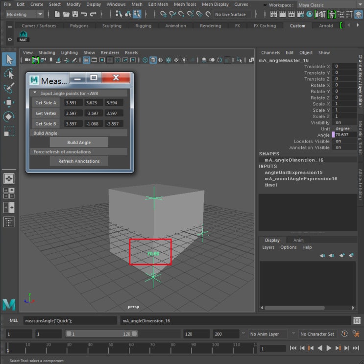 Maya 각도 계산해 주는 Mel Script - measureAngle.mel : 네이버 블로그